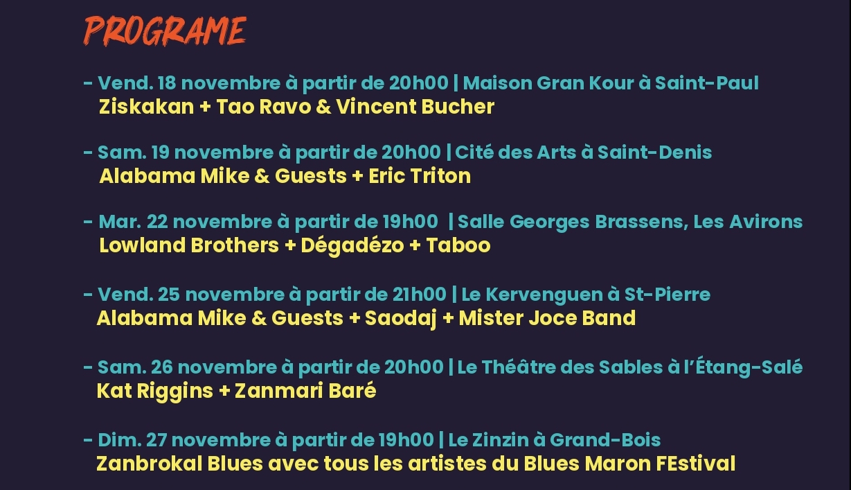 La Ville de Saint-Paul accueille la 1ère édition du Festival Blues Maron