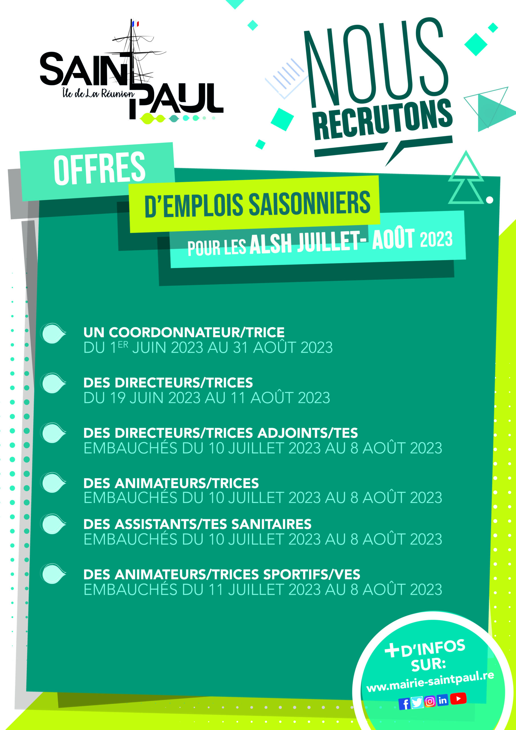 Consultez les offres d'emploi de la Ville de Saint-Paul ! - Ville de ...