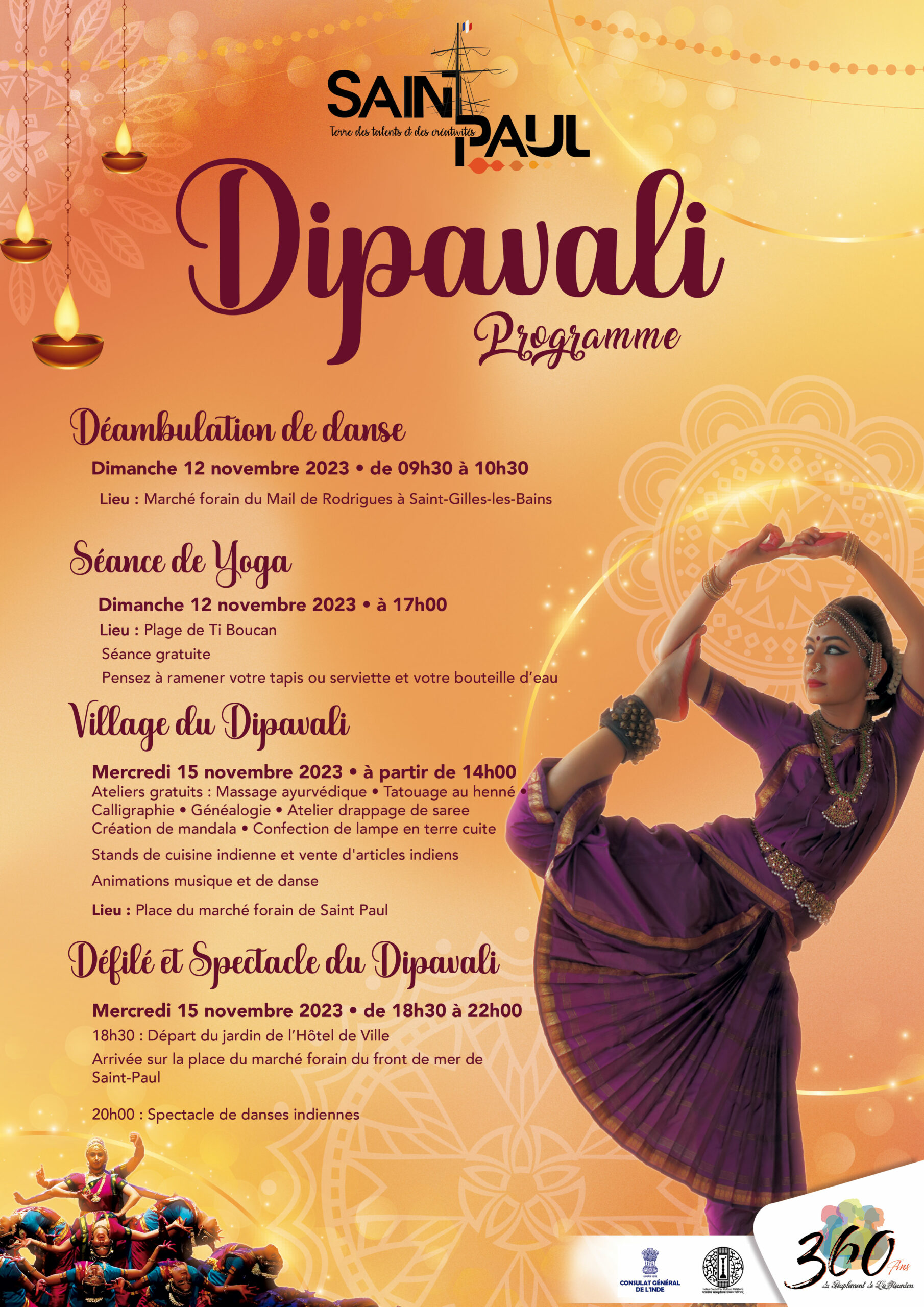 Les festivités du Dipavali à Saint-Paul ! - Ville de Saint-Paul